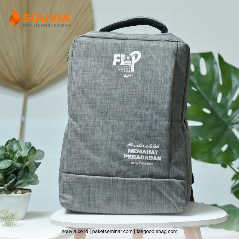 SLASH - Tas Backpack Simple Abu - SOUVIA