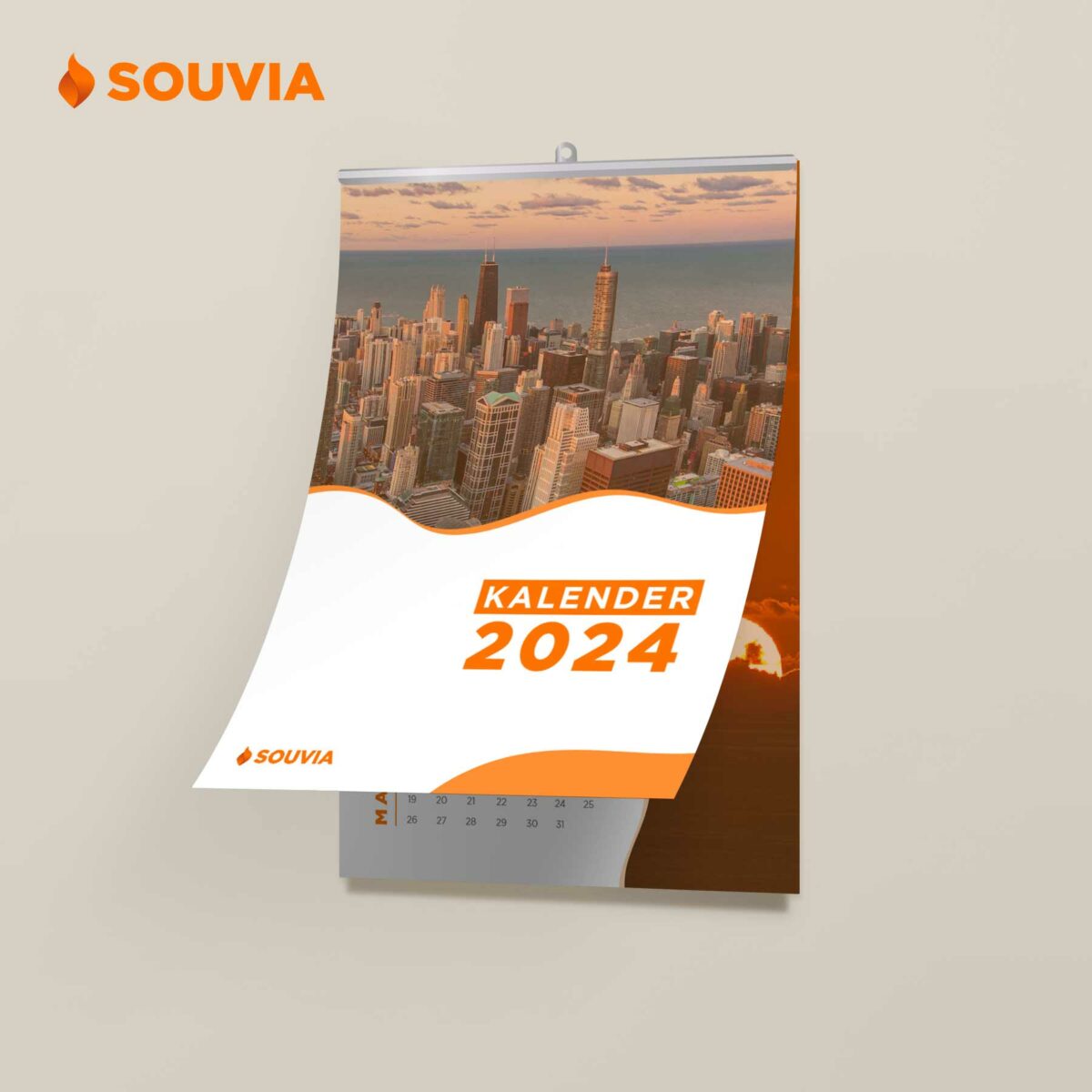 Kalender Dinding 2024 Triwulan Cetak Tanpa Cover - SOUVIA