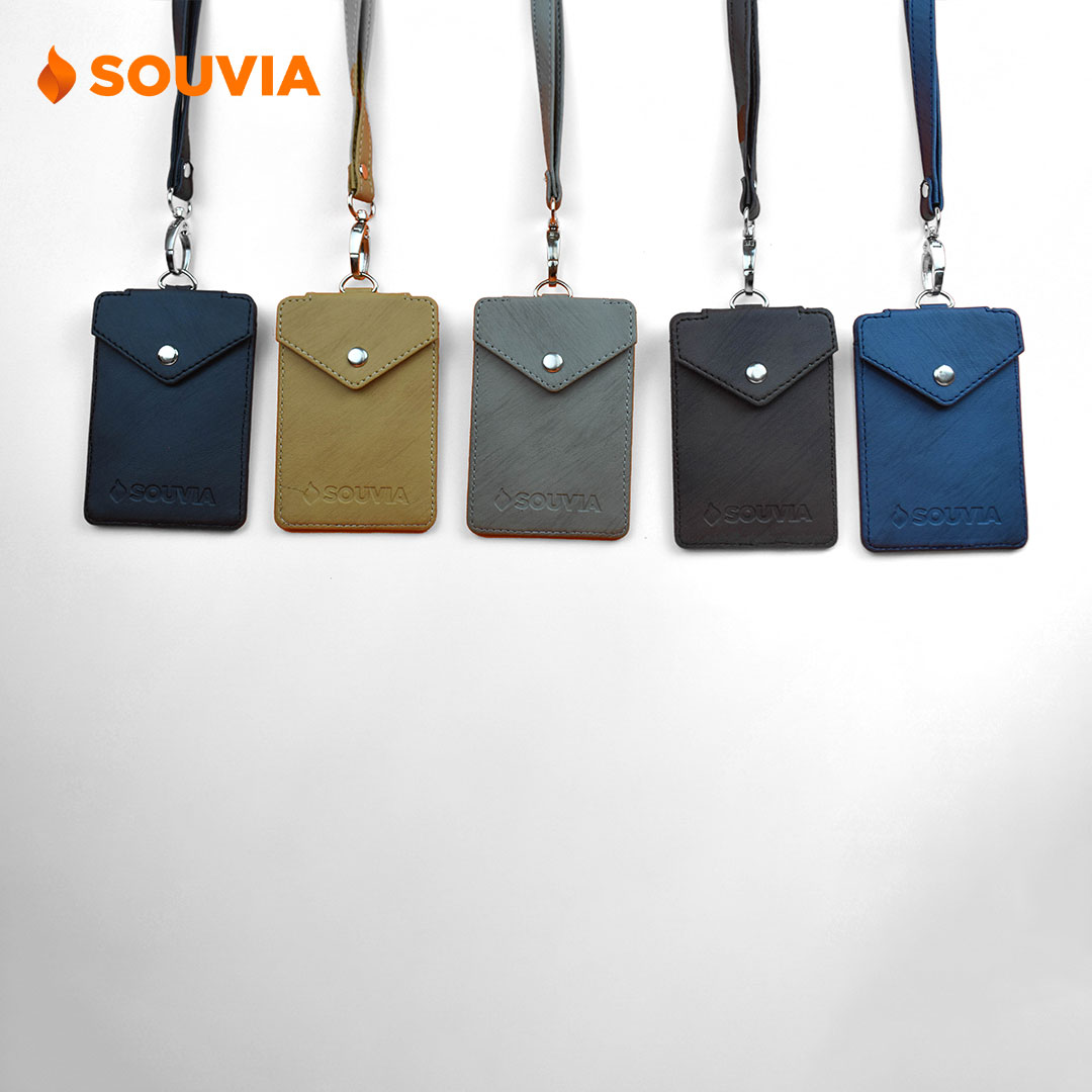 ID Card Holder Kantor Kulit Sintetis untuk Souvenir - SOUVIA