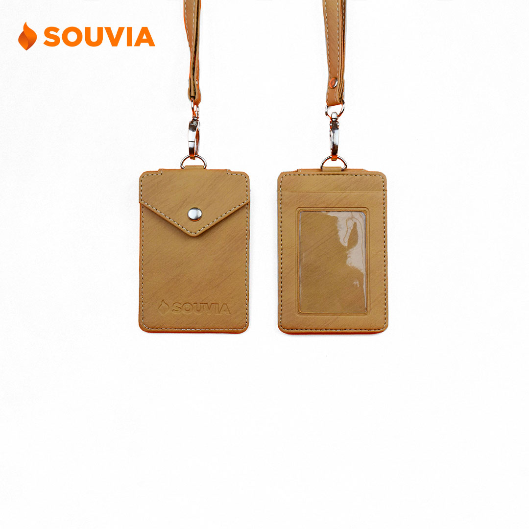 ID Card Holder Kantor Kulit Sintetis untuk Souvenir - SOUVIA