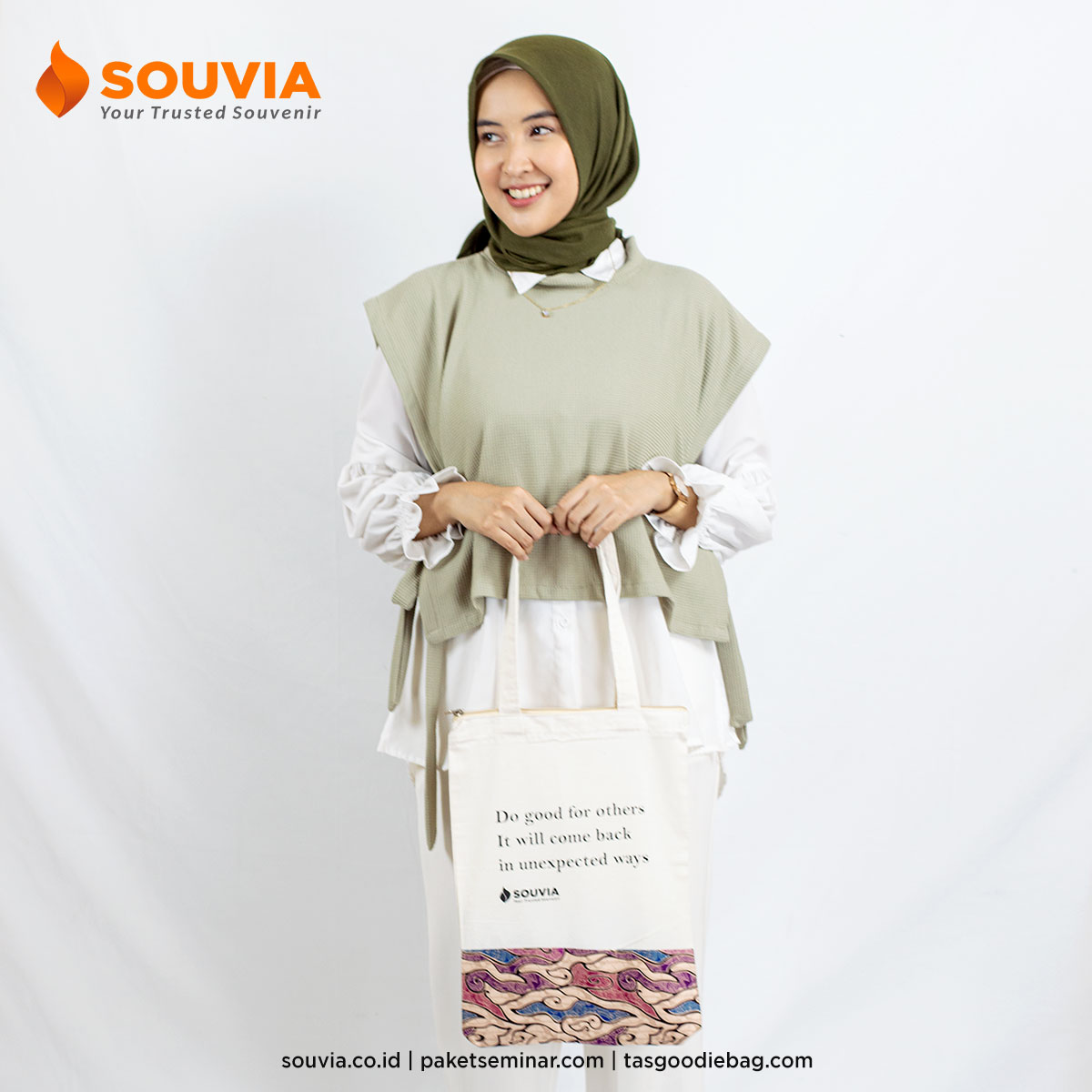 Totebag Kain Blacu Batik | Merchandise Acara Lokal - SOUVIA