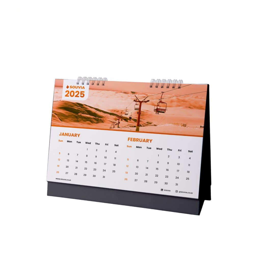 Kalender Meja Landscape Dwiwulan untuk Jadwal Teratur - SOUVIA